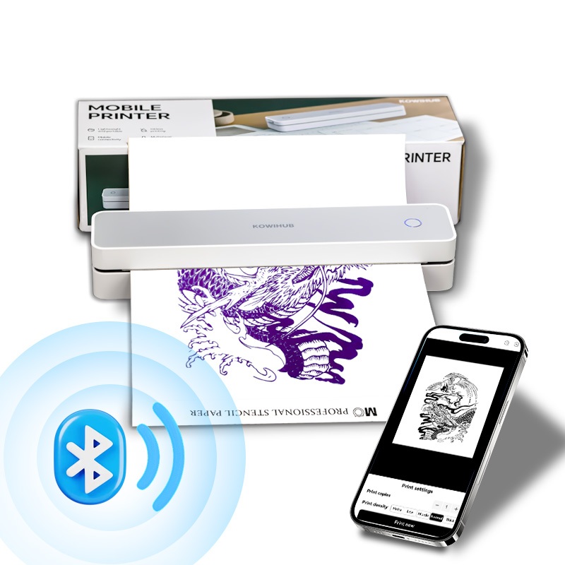 Portable Office Printer Thermal Printer A4 Print Document Tattoo ...