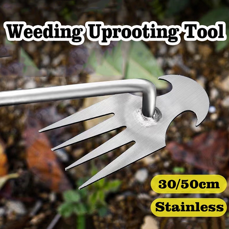 Gardening Tools Weeding Uprooting Tool 11 Teeth Dual Purpose Steel ...