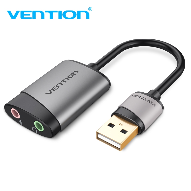 Vention USB Sound Card External 3.5mm USB Adapter USB to Microphone ...