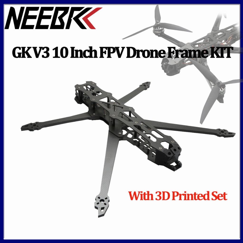 GK-V3 10inch FPV Drone Frame KIT 435mm Carbon Fiber For RC FPV Freestyle Long Range Racing Drone ...