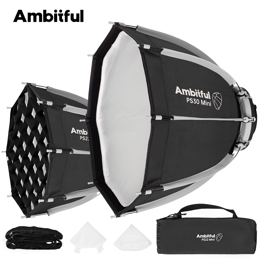 Ambitful PS22 PS30 22cm 30cm Quick Release Octagonal Softbox Mini ...