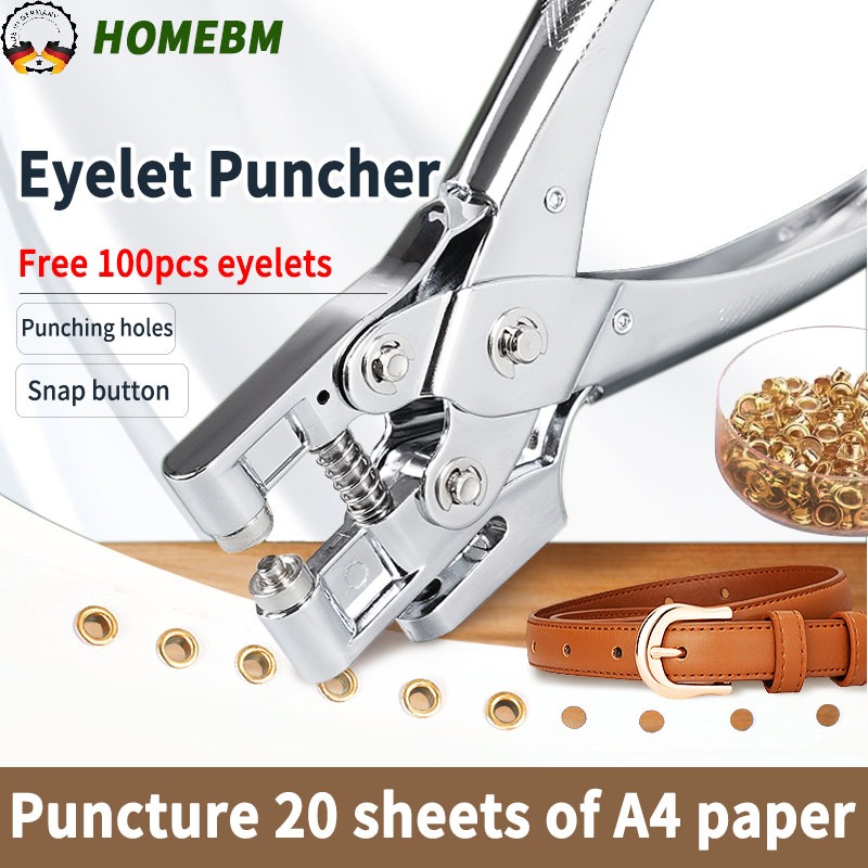 2in1 Eyelet Puncher 5mm for Hang Tag、Leather 、Paper puncher tools set ...