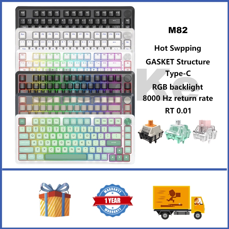 REDRAGON M82 Wired Magnetic Mechanical Keyboard 75% Hot swappable RGB ...