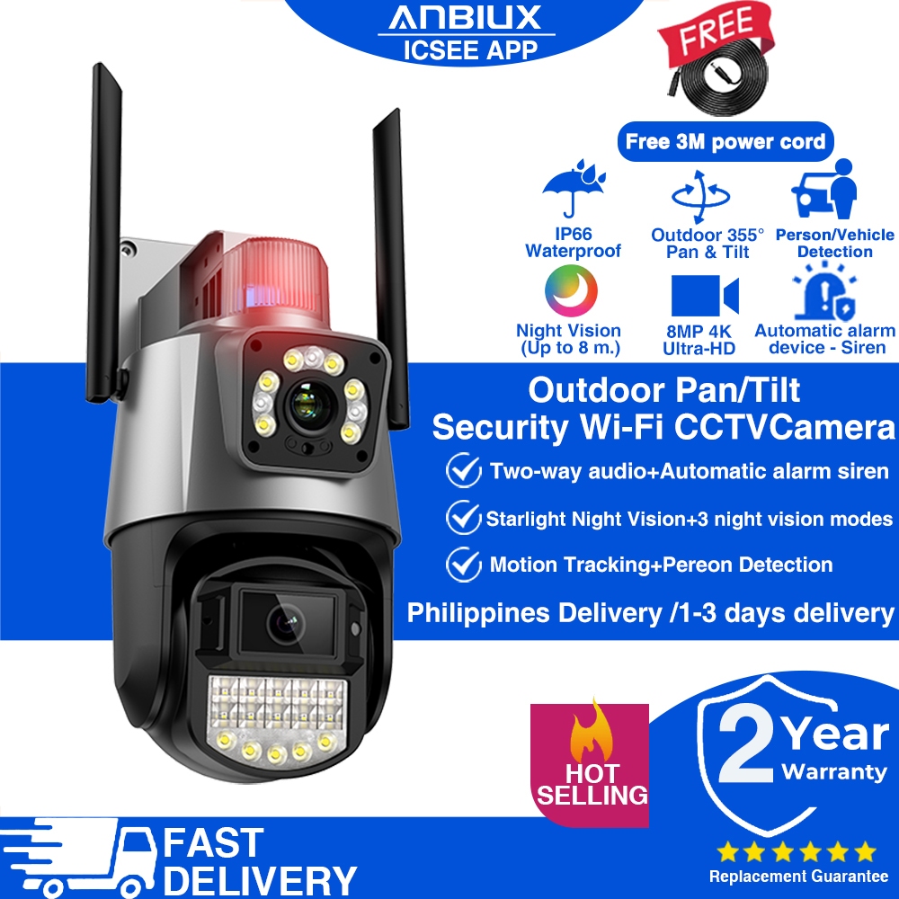 ANBIUX | ICSEE P15Q | 4K |Automatic device | Outdoor | Colored | Night ...