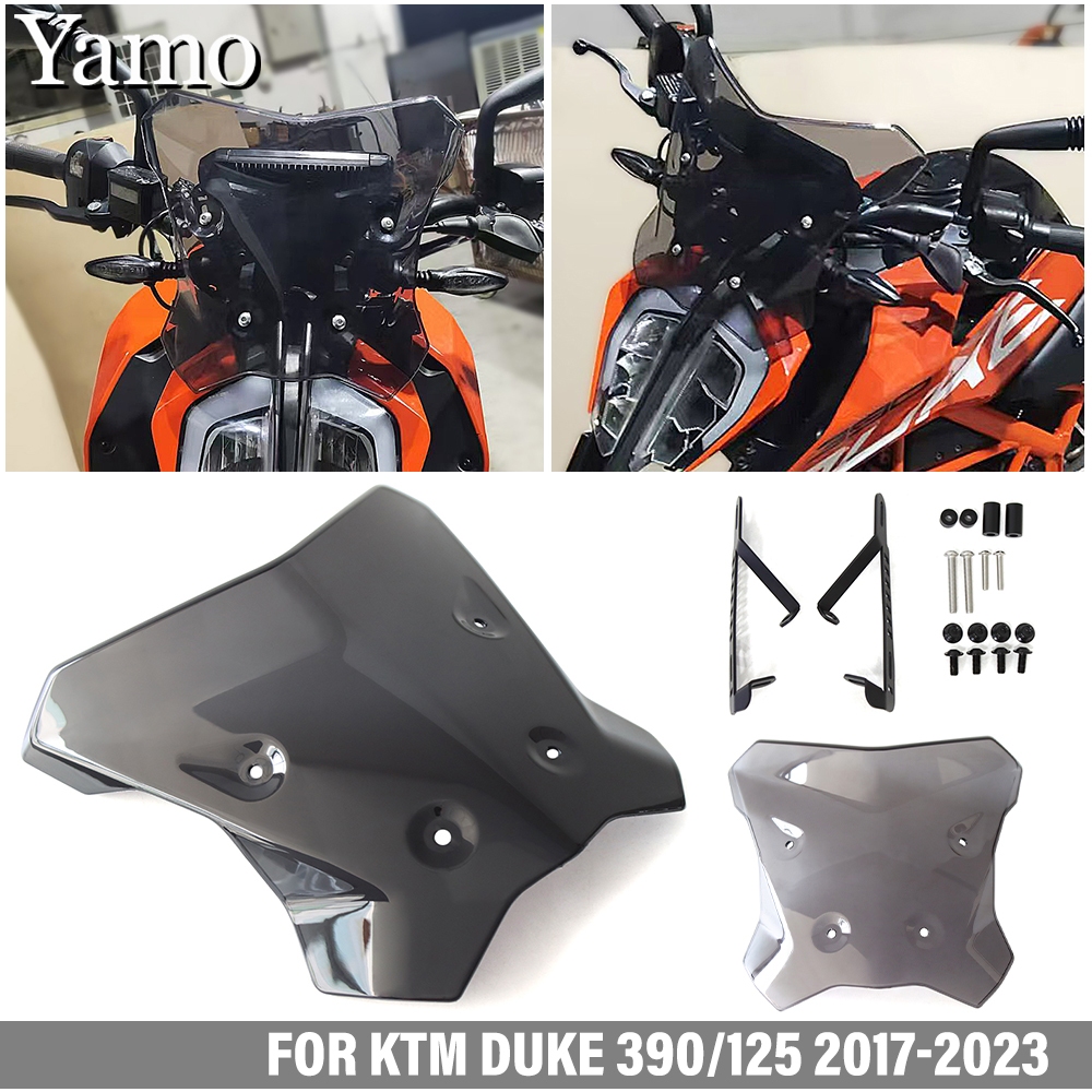 For KTM DUKE390 DUKE125 DUKE 390 DUKE 125 2017-2023 Windshield Front ...