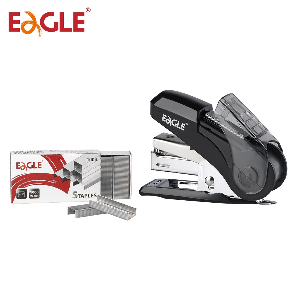 EAGLE Mini Stapler With 1000 Staples Saving Force 50% Built in Staple ...
