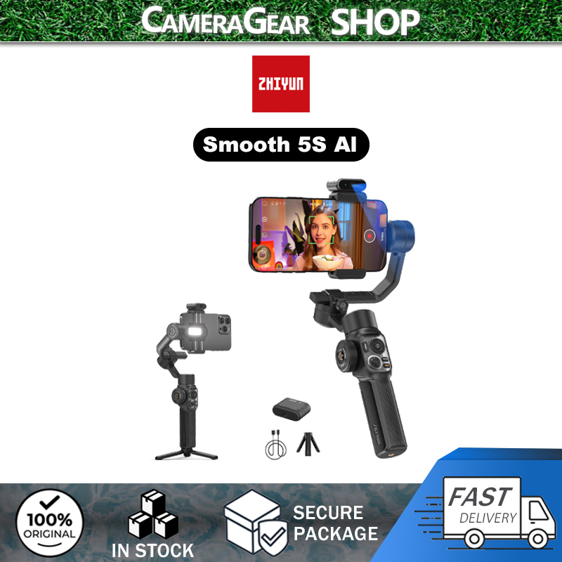 ZHIYUN Smooth 5S AI 3-Axis Gimbal Stabilizer with Built-in Fill Light ...