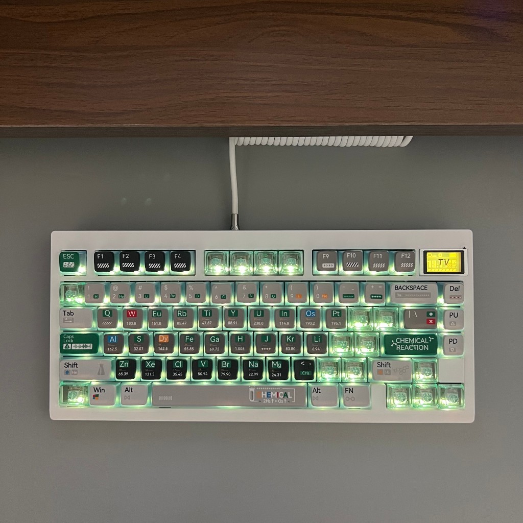 Side transparency keycap Mechanical keyboard keycaps Chemical series Be ...