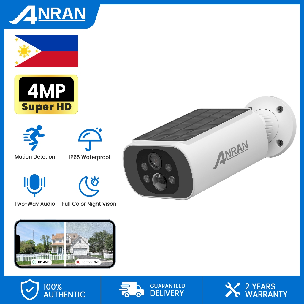 Outdoor solar Wireless CCTV Camera 4MP IP Security Camera Solar Power ...