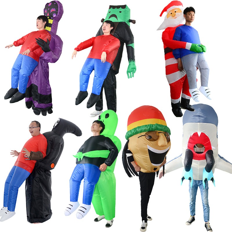 ET Alien inflatable suit Alien Monster Inflatable Costume Scary Green ...
