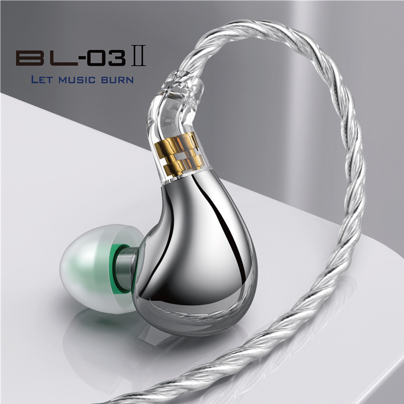 BLON BL03 II 10mm Dual-Chamber Dynamic Driver IEM Hifi Earphones with 0.78mm 2-Pin Detachable ...