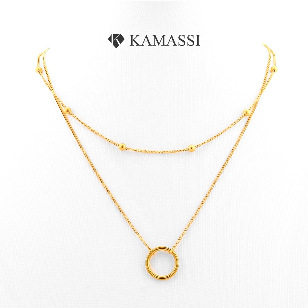 KAMASSI Stainless Steel Layered Necklace for Women Hypoallergenic Non ...