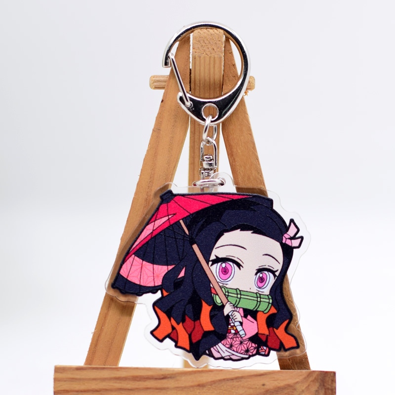 Demon Slayer Key Ring Anime Collections Acrylic Key Chains Cartoon ...