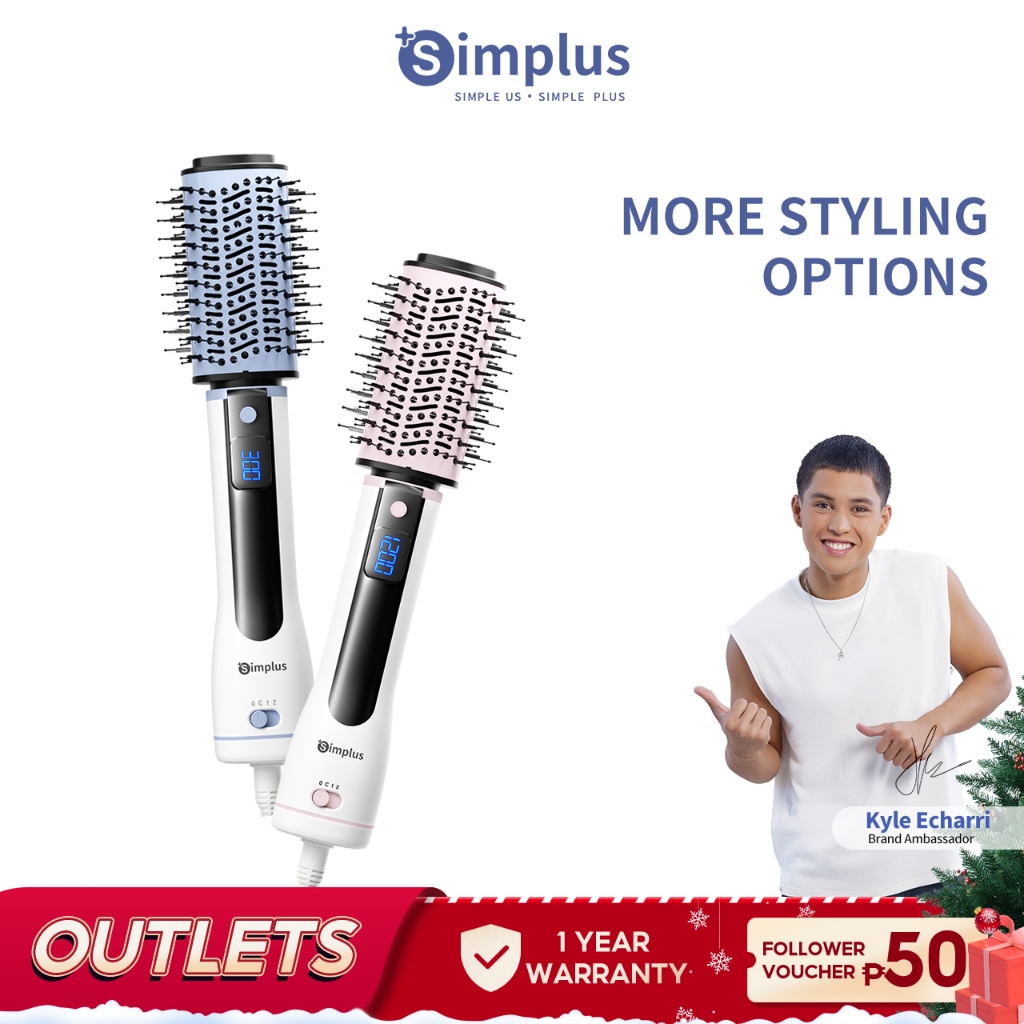 Simplus Hot Air Brush Hair Brush Blower Hair Dryer Hair Straightener ...