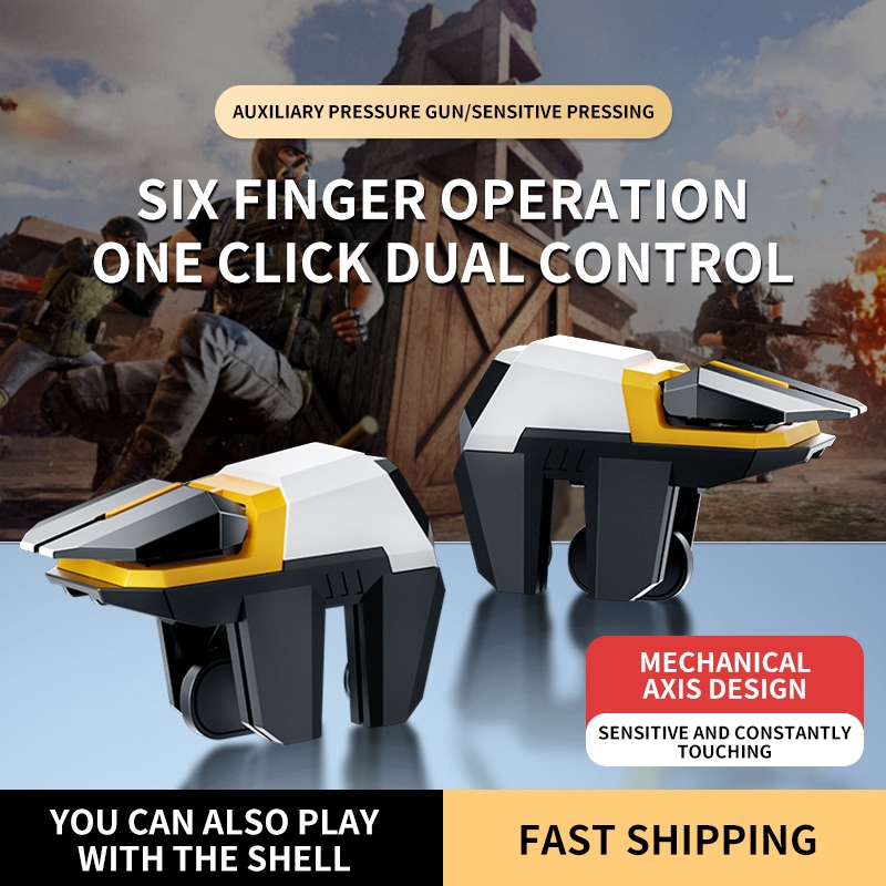 HG 1 Pair Pubg Game Triggers For PUBG Gamepad Mobile Cell Phone Game Controller Fire Button Key ...