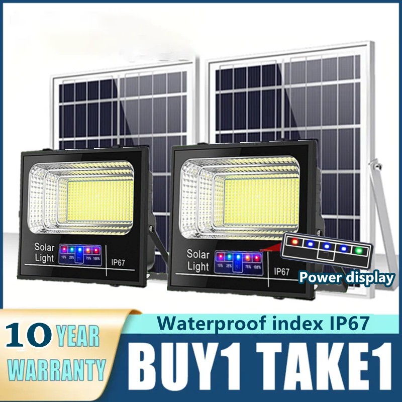 solar lights with solar panel IP67 solar light outdoor waterproof flood ...