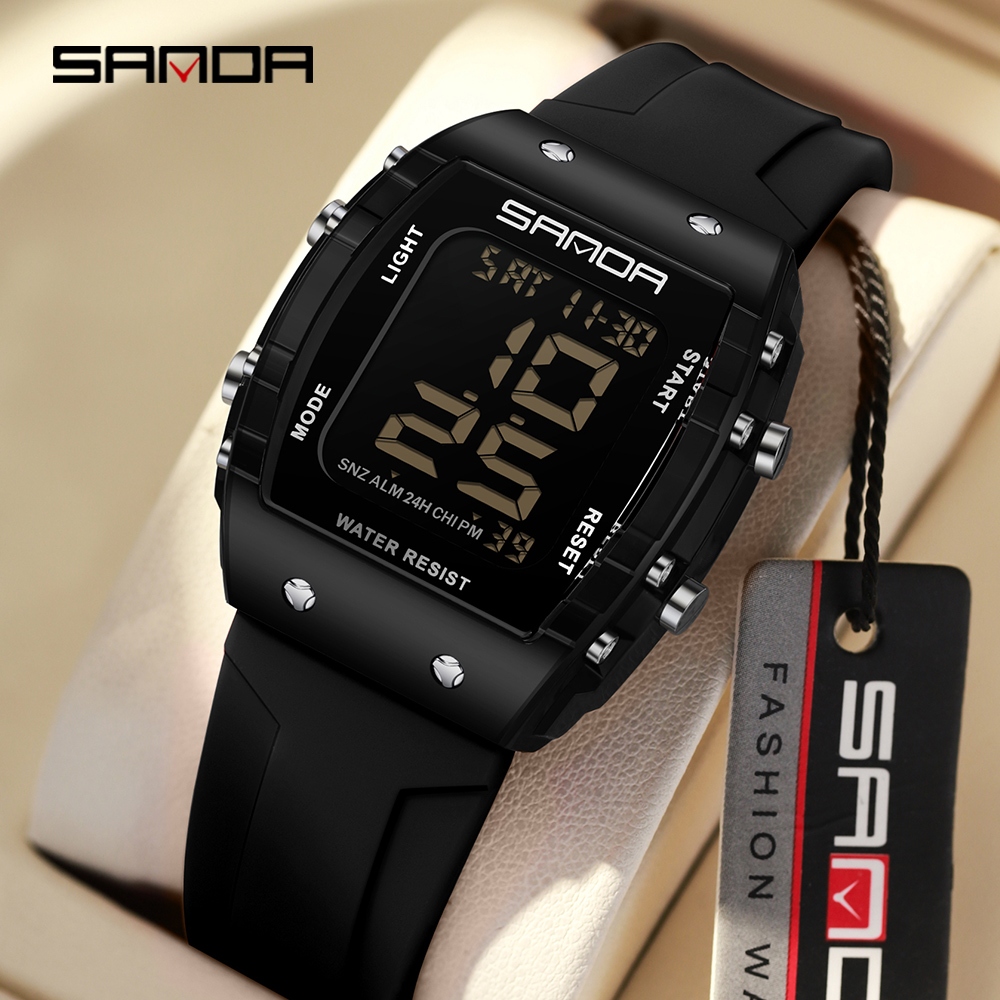 SANDA 2175 Fashion Simple Sport Countdown Watches Men Women Military ...