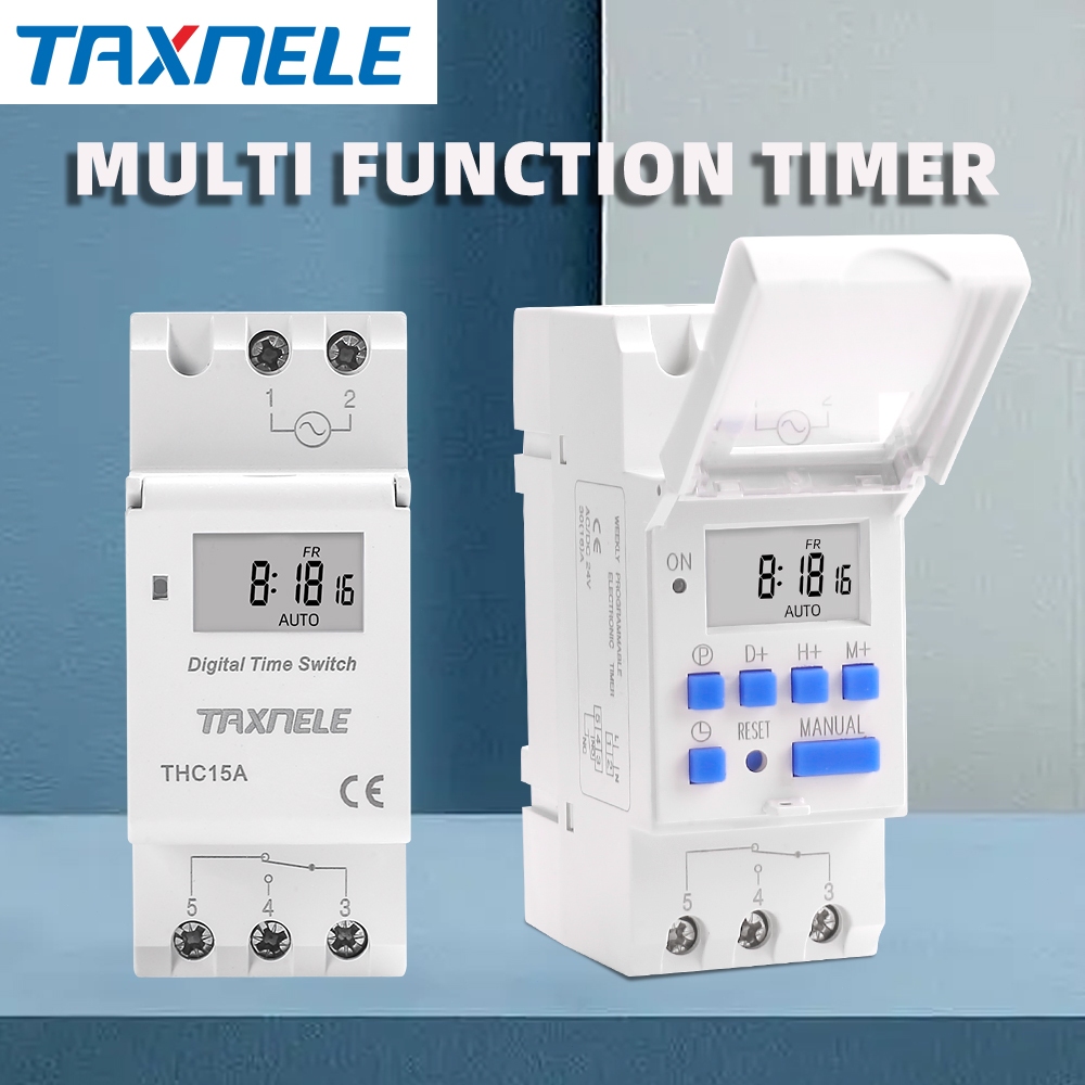 TAXNELE thc15a 7 Days Programmable Digital Timer Switch Relay Control ...