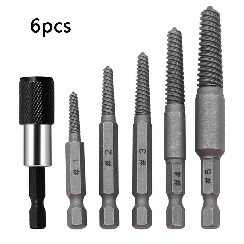 5Pcs Broken Bolt Extractor Screw Remover Set Screw Extractor Center ...