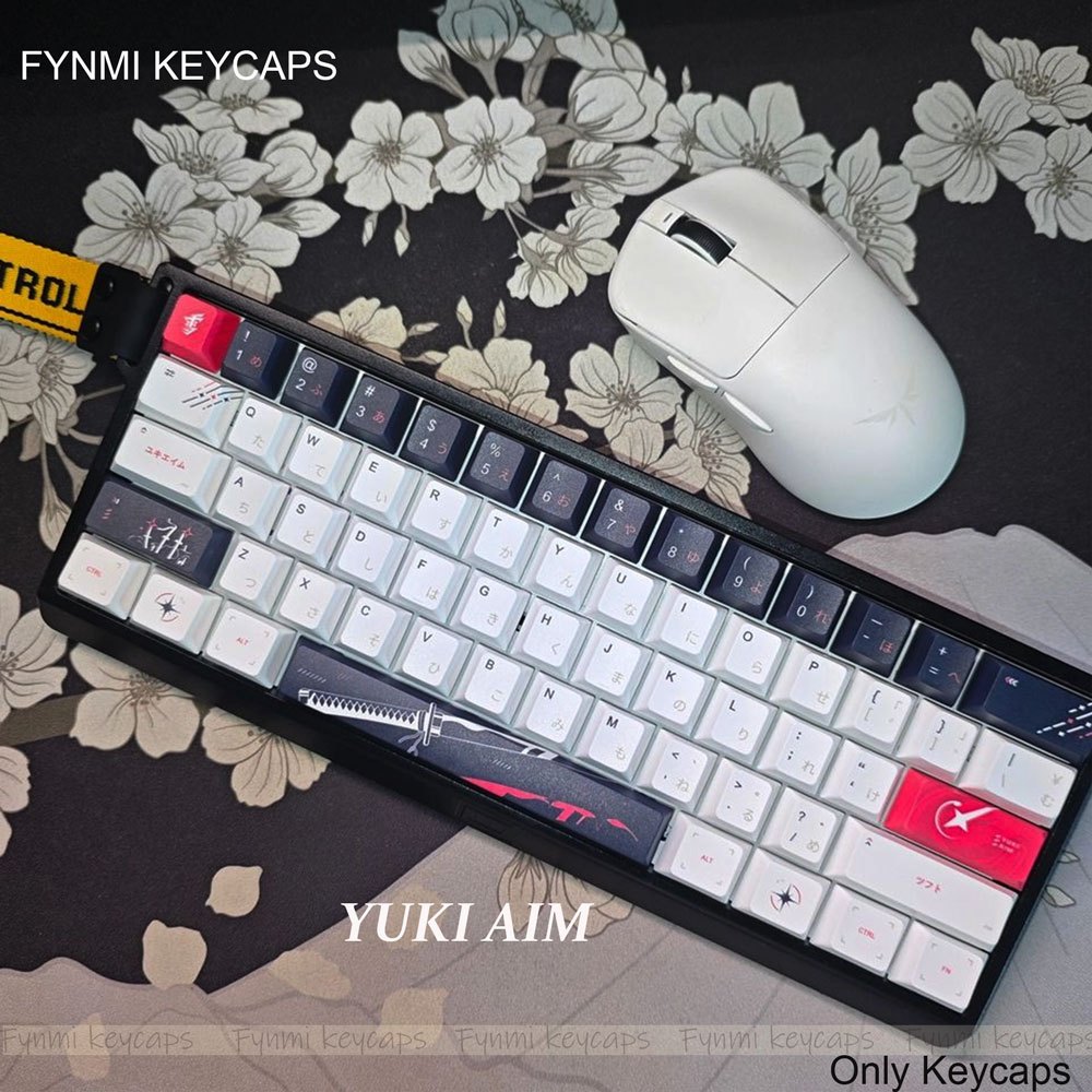 Anime Yuki Aim Keycaps ANSI ISO Layout Cherry Profile 134 keys 5 Sides ...