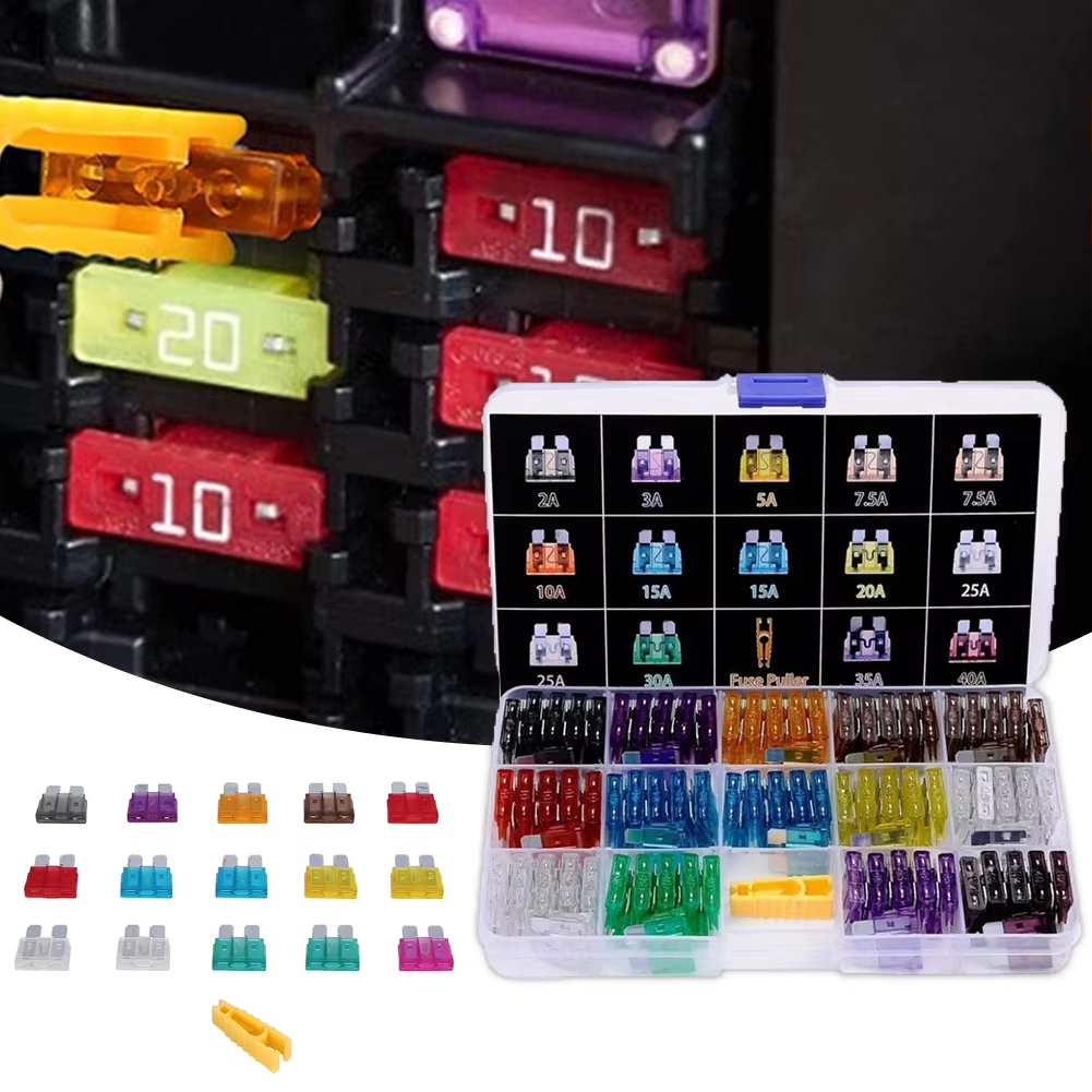 Car Fuse Automotive Fuse Amplifier with Box Clip Combination Car Blade ...
