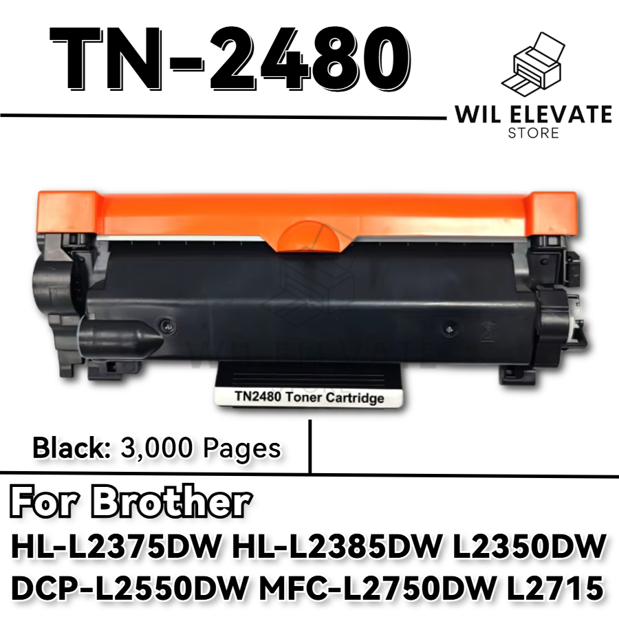 WilElevate TN-2480 Toner Cartridge For Brother DCP-L2550DW HL-L2350DW ...