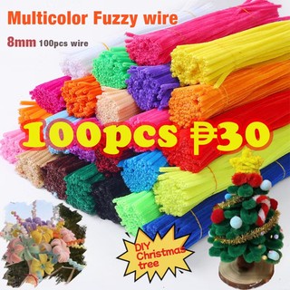 fuzzy wire 100pcs pipe cleaner wire/Chenille Wire DIY Wool Strip ...