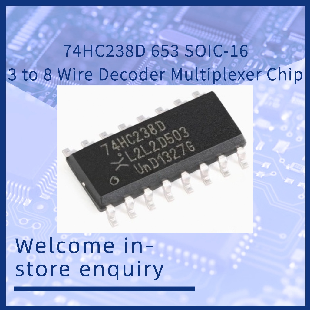 74HC238D 653 SOIC-16 3 to 8 Wire Decoder Multiplexer Chip 3-to-8 line decoder/demultiplexer ...
