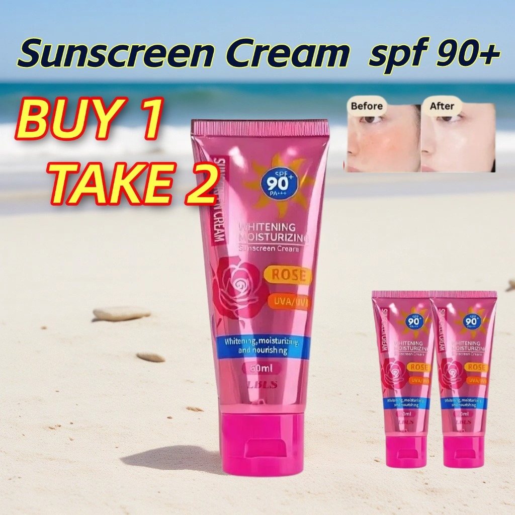 Original Rose SPF90+ PA+++ Sunscreen Cream High Protection UV+ LBLS Whitening Tinted Sunblock ...