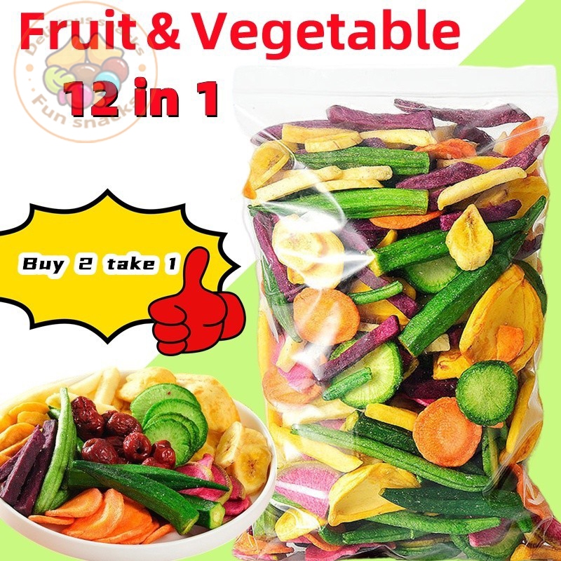 Fruit and vegetable crisps, dried fruit and vegetable snacks, mixed ...