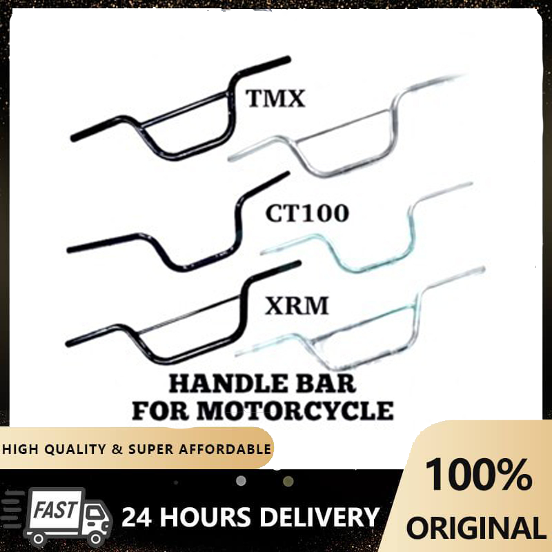 Handle Bar for CT100, XRM and TMX (Black/Silver) | Shopee Philippines