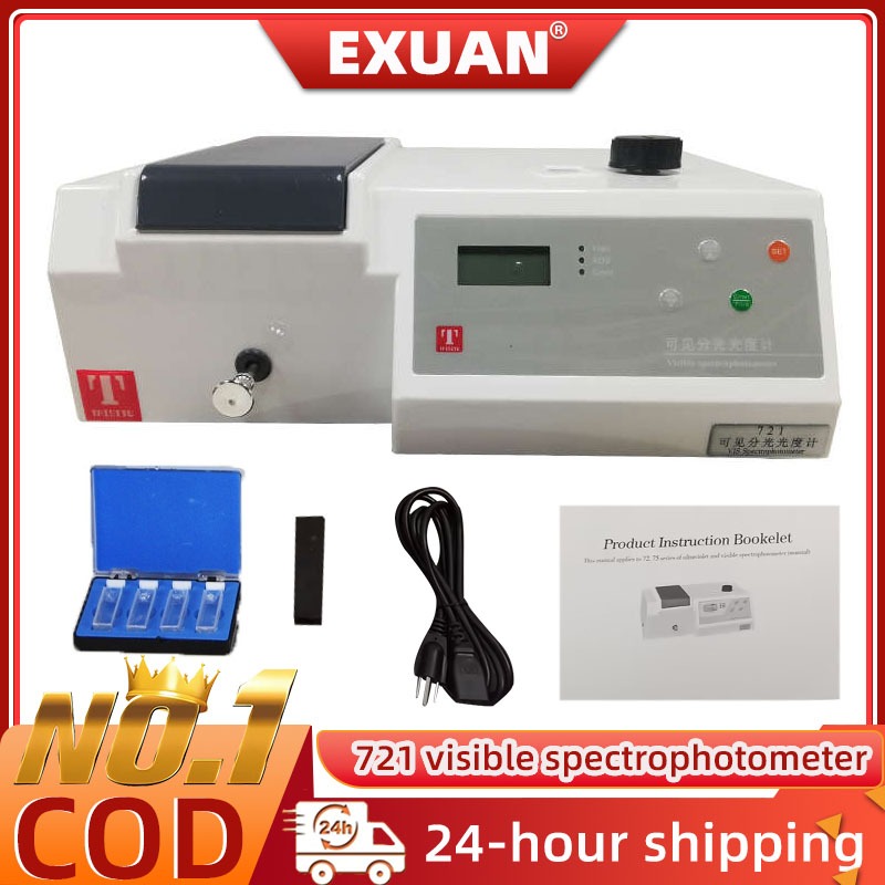 721Visible Spectrometer Wavelength 325-1050nm UV Spectrophotometer ...