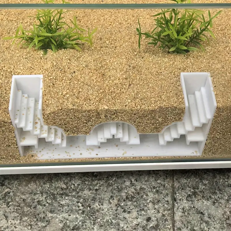 PLA White Underground Corner Tunnel for Aquarium Cave for Aquatic Pets ...