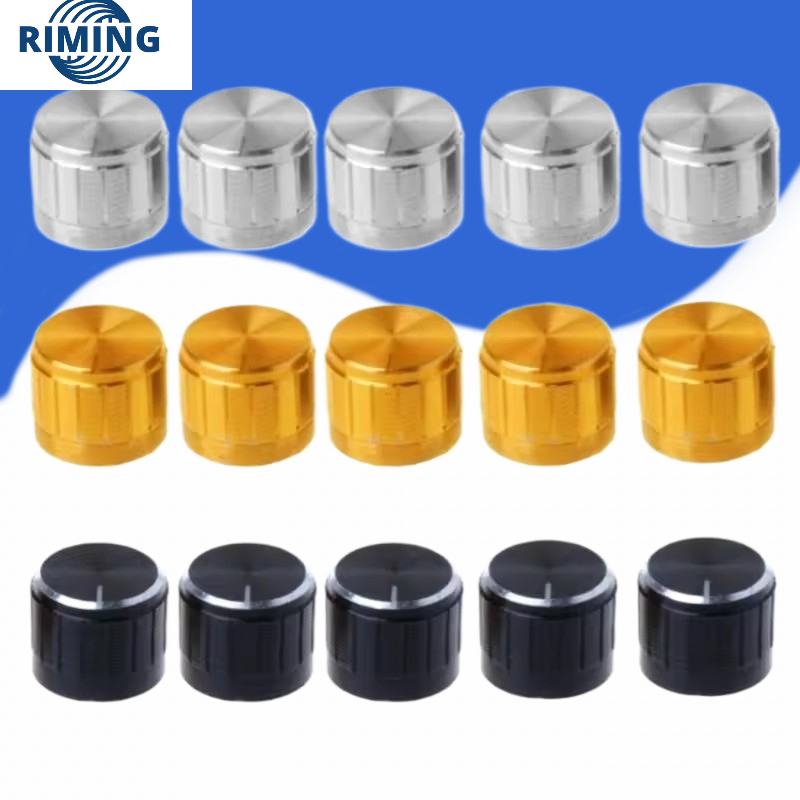 10Pcs Metal Potentiometer Control Knob 6mm Shaft Hole Volumes Control ...
