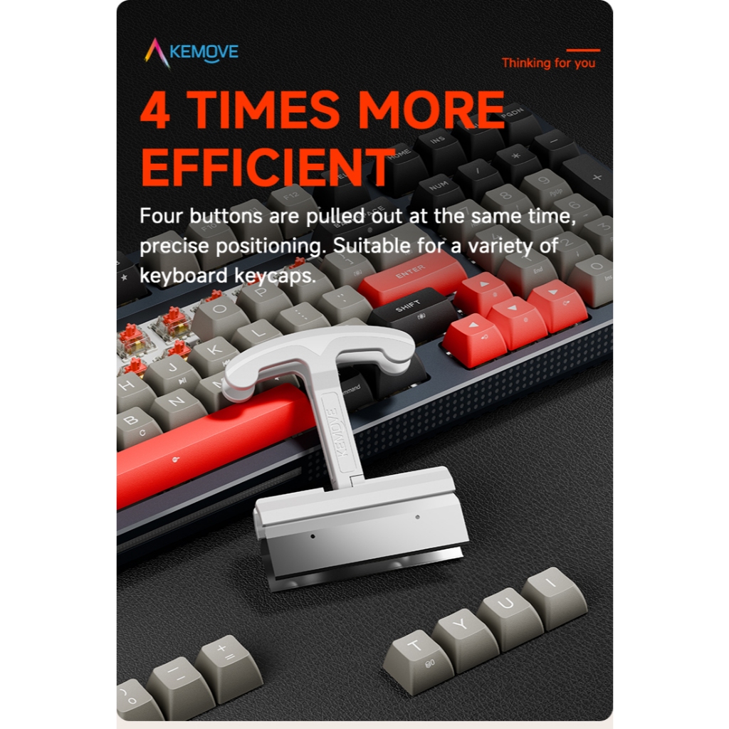 KEMOVE P11 4-Keycap Puller - Custom Gaming Mechanical Keyboard Cleaning ...