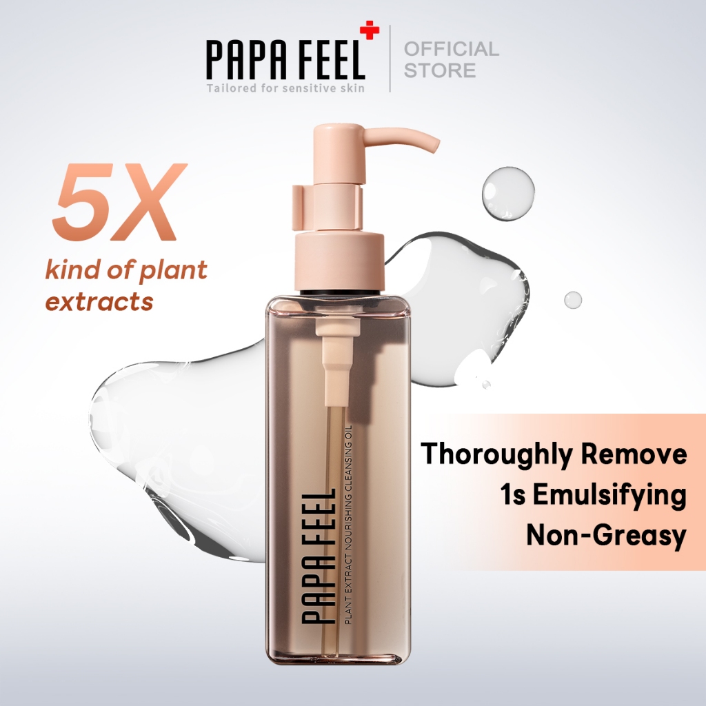 PAPA FEEL 5X Plant Extract Nourishing Cleansing Oil Deep Cleanser Pores 120ml | Shopee Philippines