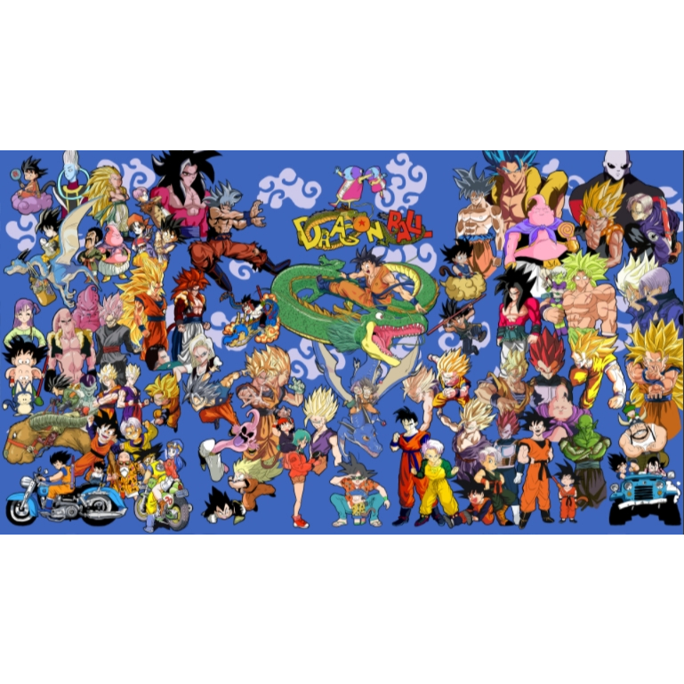 Dragon Ball "ALL STAR" classic-Z-GT-Buu-Super poster Anime canvas print ...