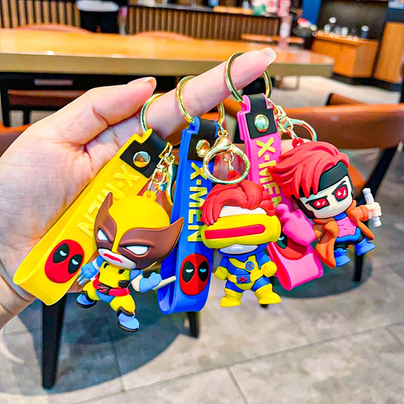 New Marvel X-Men Keychain Cartoon Doll Wolverine Pendant Keychain Gift ...