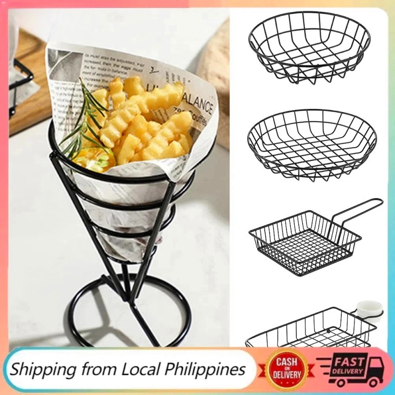 Stainless French Fries Stand Fast Food Basket Wire French Fry Tray ...