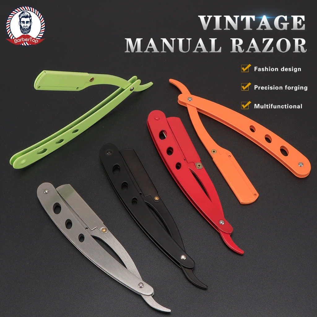 Spot#Hairdressing old-fashioned razor manual men's and women's shaving ...