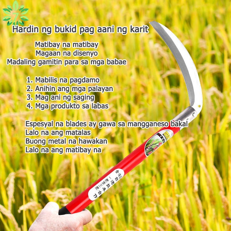 Malaking agrikultura karit/lawn mower/banana knife/harvesting knife Mahaba ang hawakan Magaan at ...