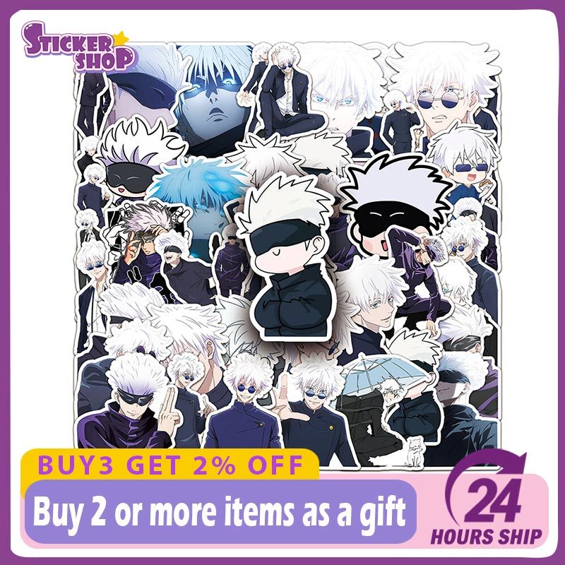 50pcs Satoru Gojo Sticker Waterproof Decorative Phone Water Cup Anime ...