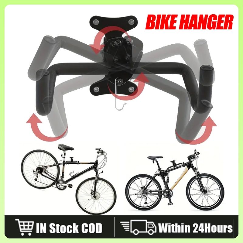 Bike Wall Mount Rack Bicycle Stand Adjustable 360° Rotate Bike Wall ...