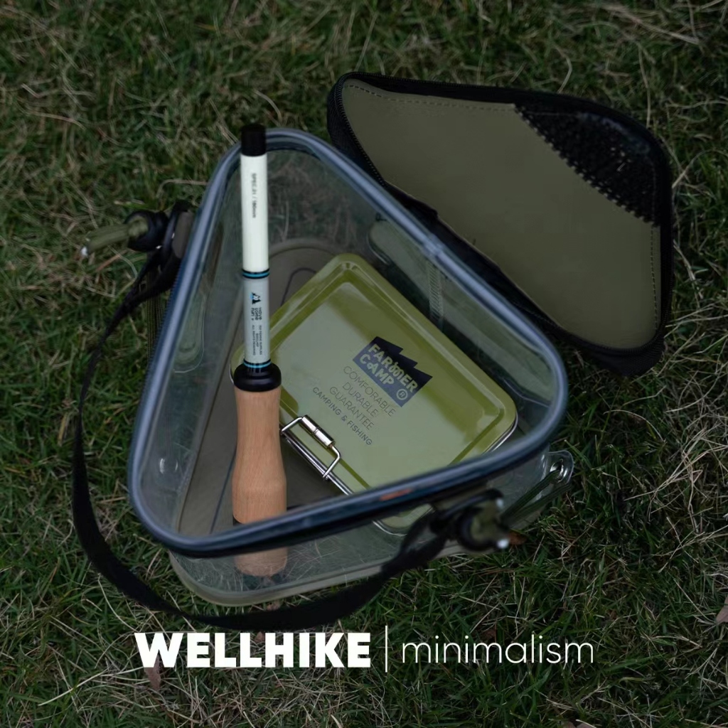 Wellhike Triangle Fishing Bucket Transparent Fishing Gear Gadget Small ...