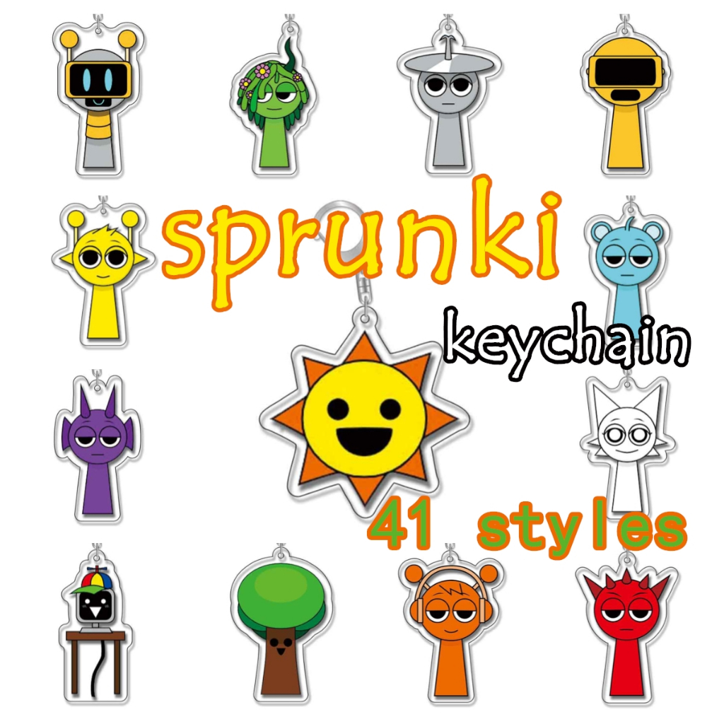 41 Styles Sprunki Incredibox Acrylic Keychain Key Pendant Phone Chain ...