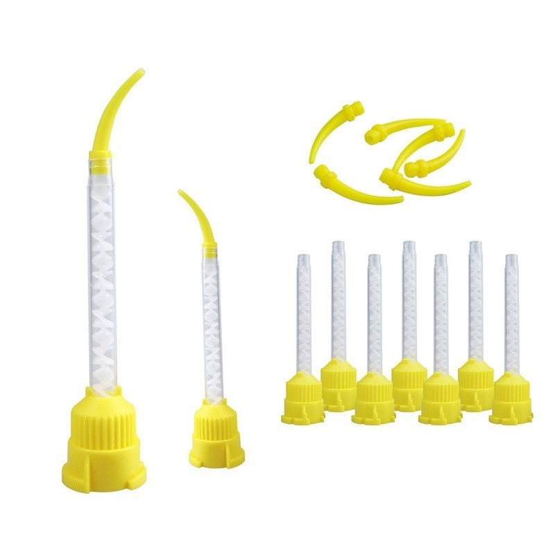 50pcs Dental Materials Dentistry Silicone Rubber Conveying Mixing Head ...
