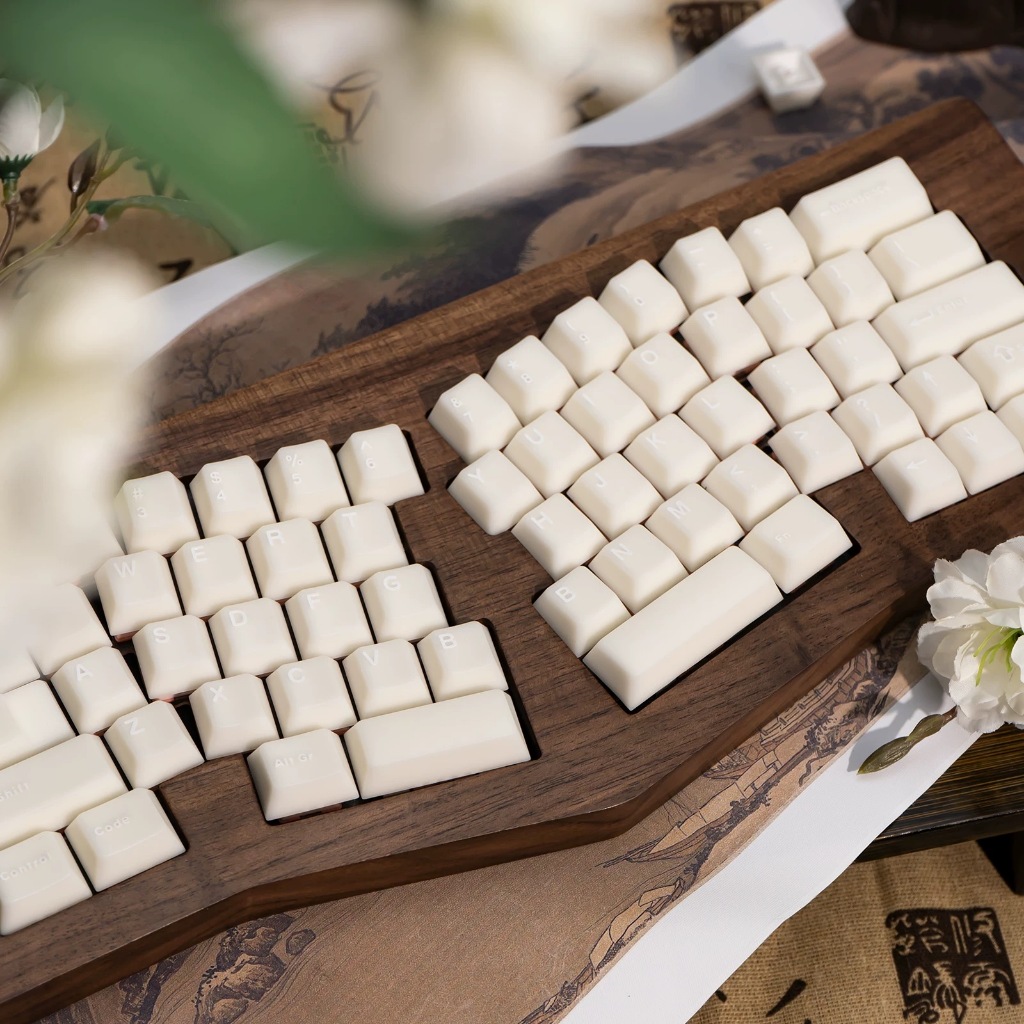PBT Keycaps New Milk White 160 Keys SA Profile Double Shot Translucent ...