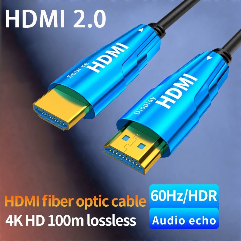 60m 70m 80m 90m 100m HDMI-compatible 2.0 Fiber Optical Cable 4K@60Hz ...