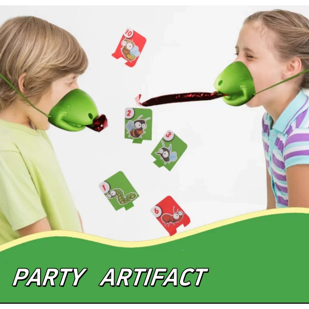 Funny Frog Tongue-Sticking Funny Lizards Mask Two-player Desktop ...