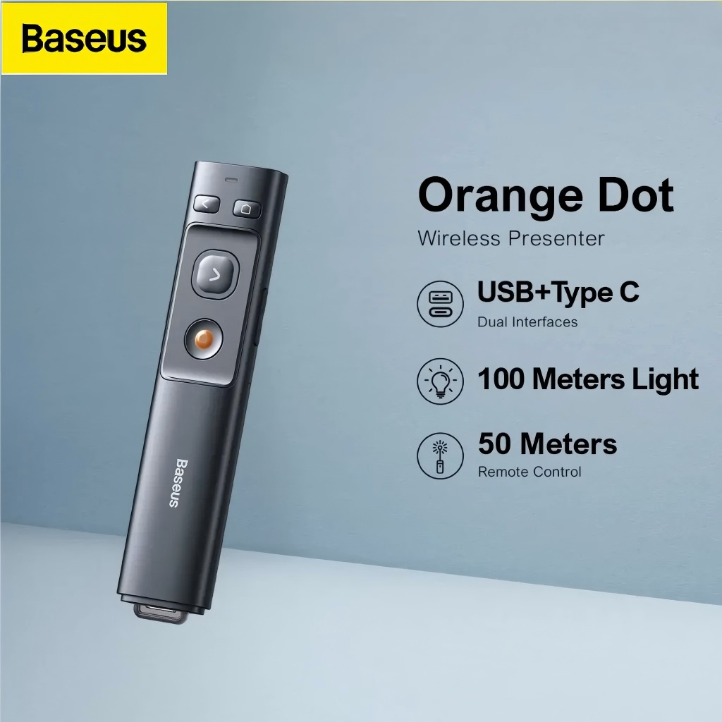 Baseus USB Wireless Presenter Laser Pointer with Remote Control ...